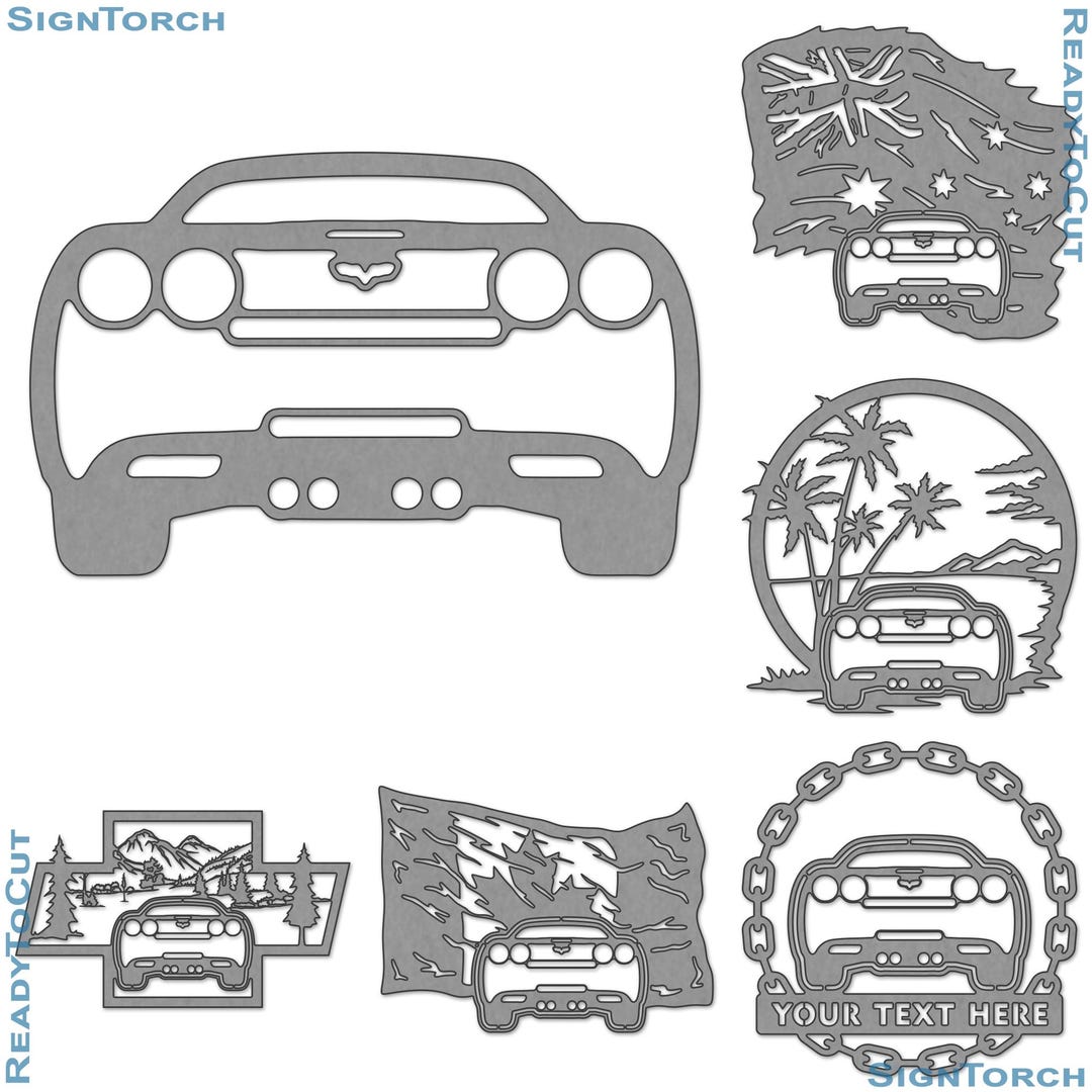 Corvette Rear2 Car Plasma DXF SVG Files 32 Ready to Cut Designs for Cnc ...