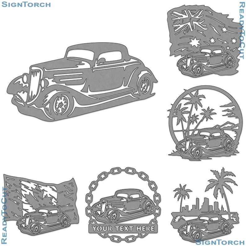 Ford Coupe 1934 Car Plasma DXF SVG Files 32 Ready to Cut Designs for ...