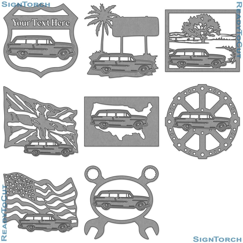 Chevy 1955 Handyman Car Plasma DXF SVG Files 32 Ready to Cut Designs ...