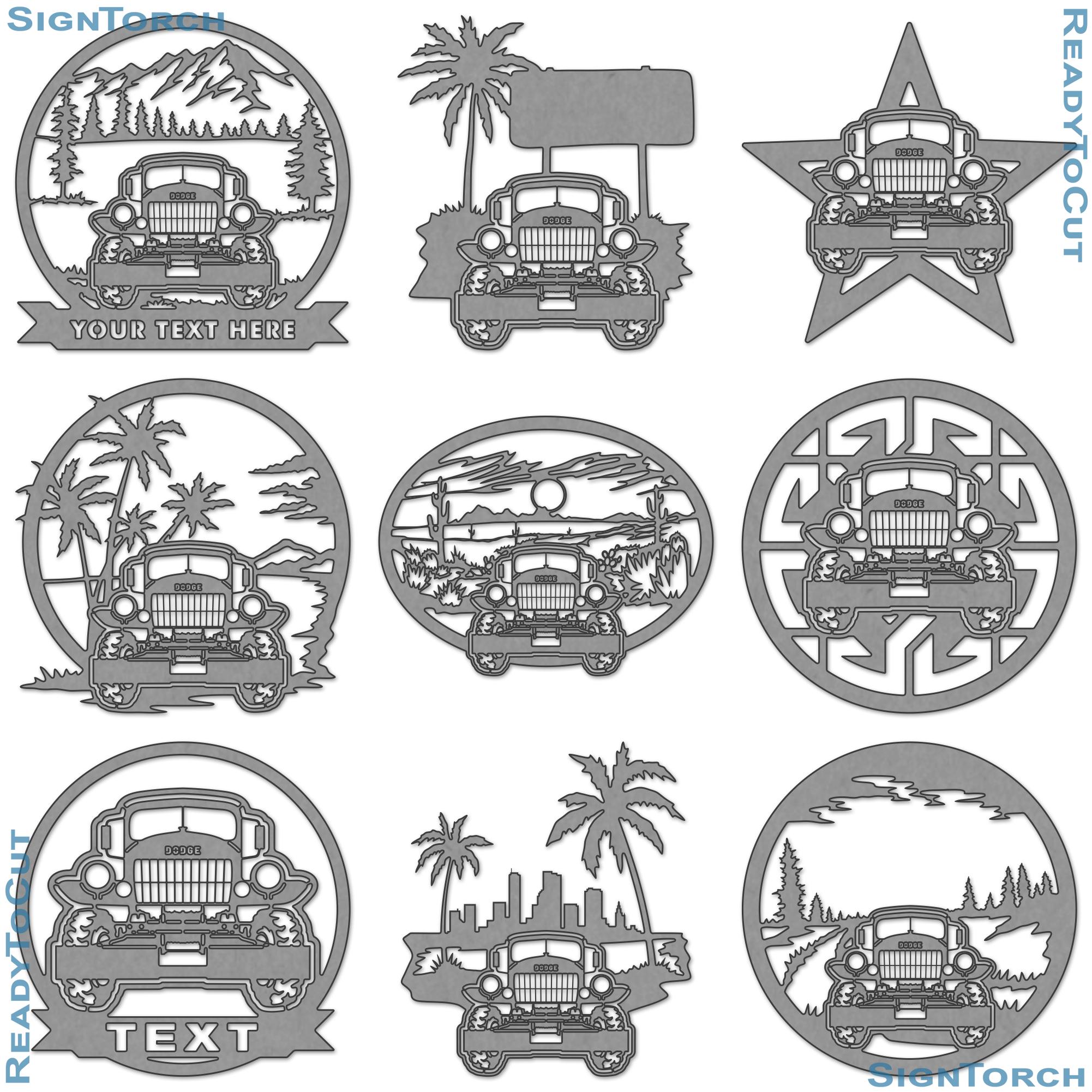 Dodge Power Wagon Truck Plasma DXF SVG Files 48 Ready to Cut Designs ...