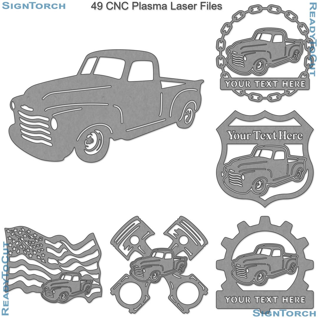 1950 Chevy Truck Plasma DXF SVG Files 49 Ready to Cut Designs for Cnc ...