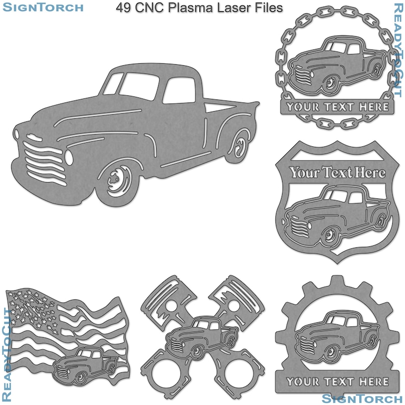1950 Chevy Truck Plasma DXF SVG Files 49 Ready to Cut Designs for Cnc ...