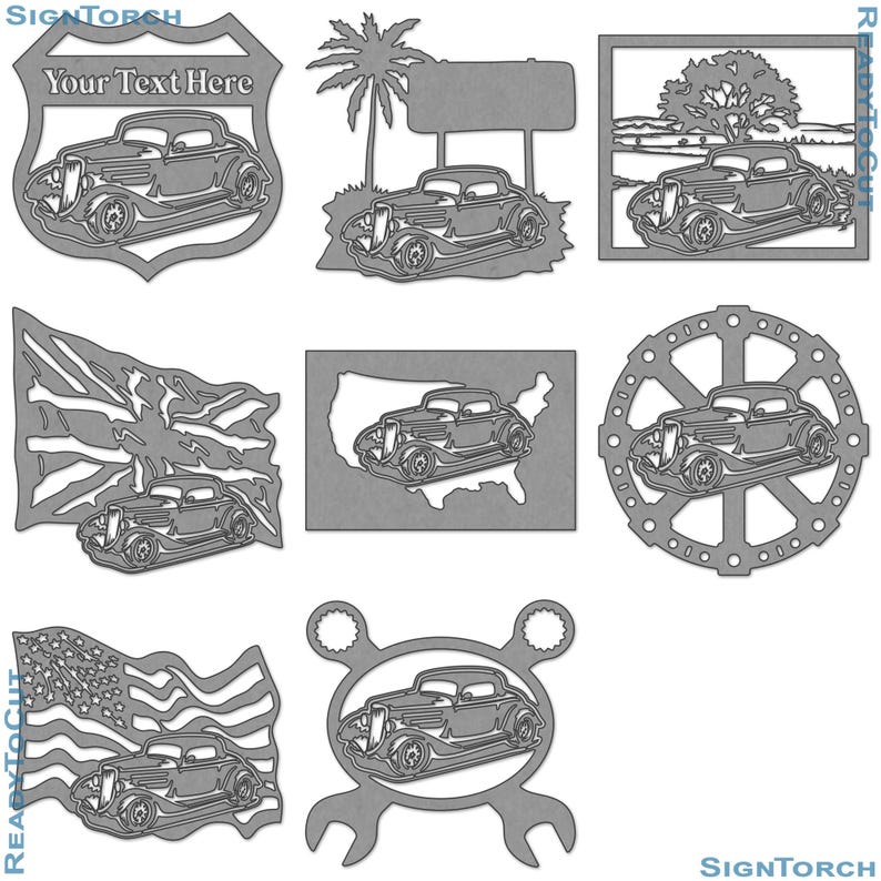 Ford Coupe 1934 Car Plasma DXF SVG Files 32 Ready to Cut Designs for ...