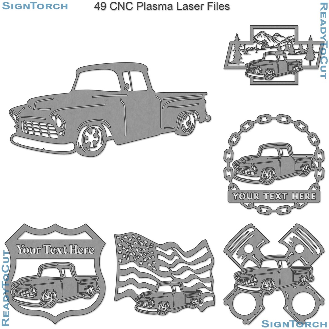 Chevy Stepside55 Truck Plasma DXF SVG Files 49 Ready to Cut Designs for ...