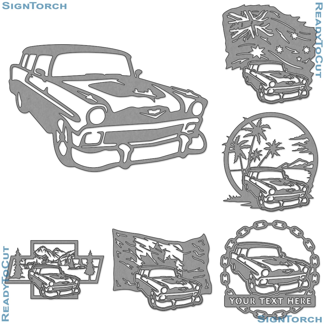 56 Chevy Nomad Car Plasma DXF SVG Files 32 Ready to Cut Designs for Cnc ...