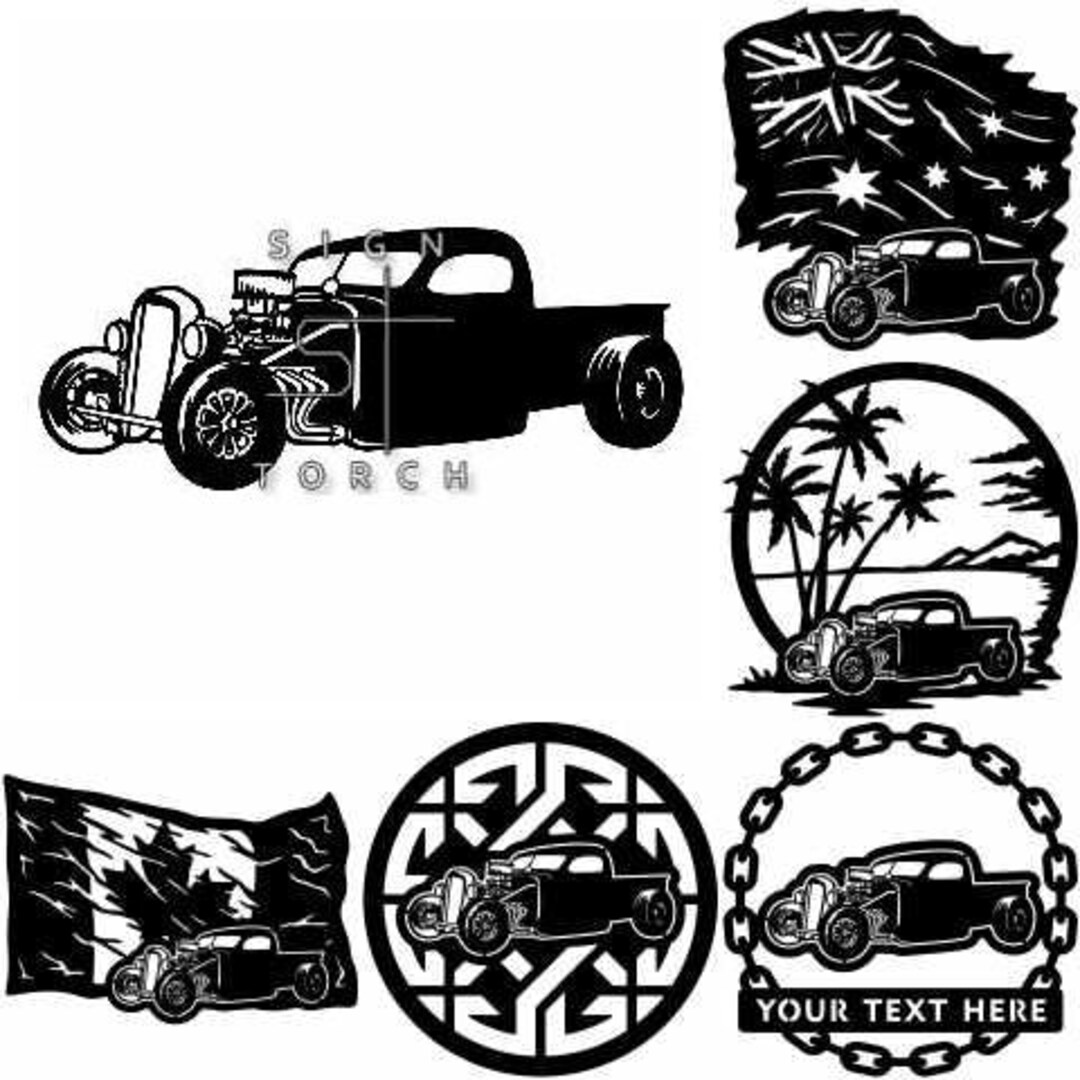 Dive Bomber Ratrod 33 Designs Vector Dxf Svg Cnc Art for Cnc Plasma ...