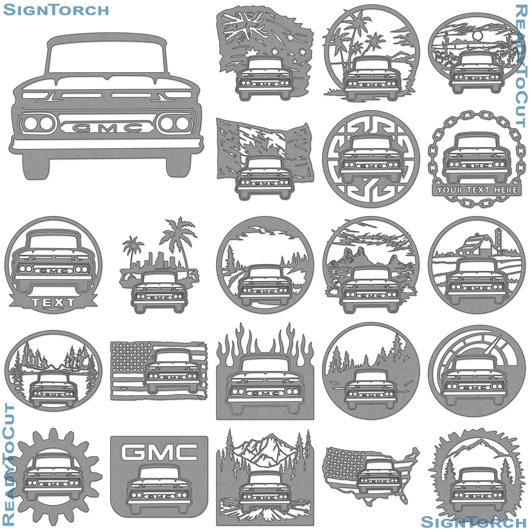 1966 Gmc Truck Plasma DXF SVG Files 49 Ready to Cut Designs for Cnc ...