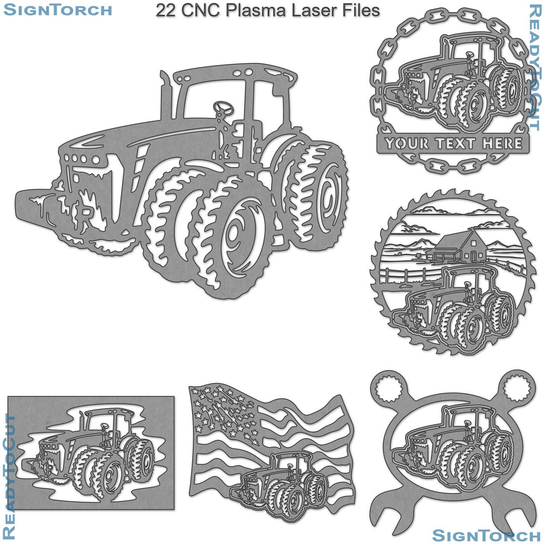 Tractor05 Tractor Plasma DXF SVG Files 22 Ready to Cut Designs for Cnc ...