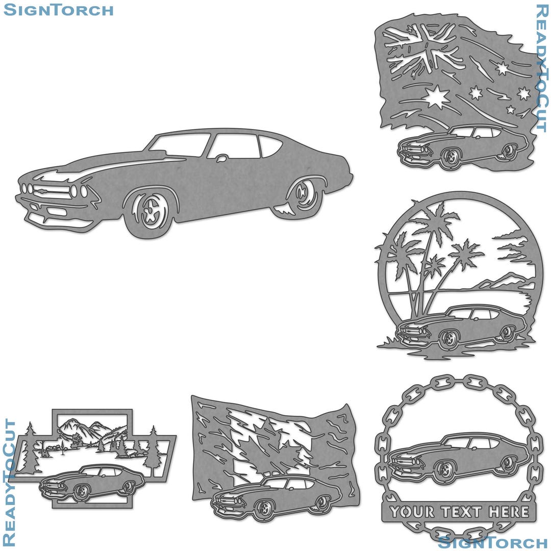 70s Chevelle Car Plasma DXF SVG Files 32 Ready to Cut Designs for Cnc ...