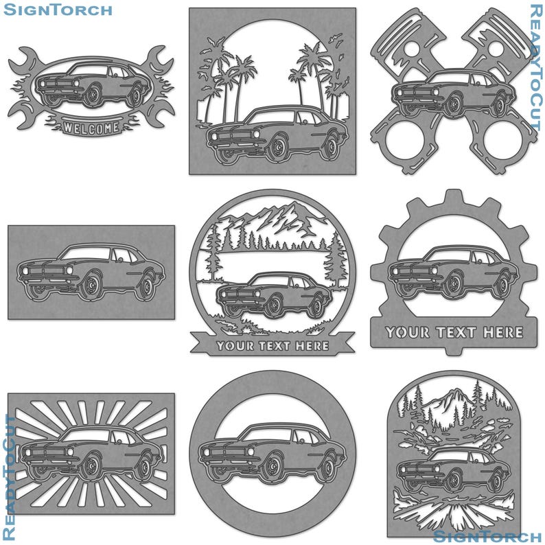 67 Camaro Car Plasma DXF SVG Files 32 Ready to Cut Designs for Cnc ...