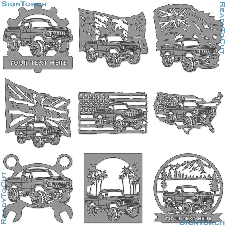 78 Ford Lifted Truck Plasma DXF SVG Files 42 Ready to Cut Designs for ...