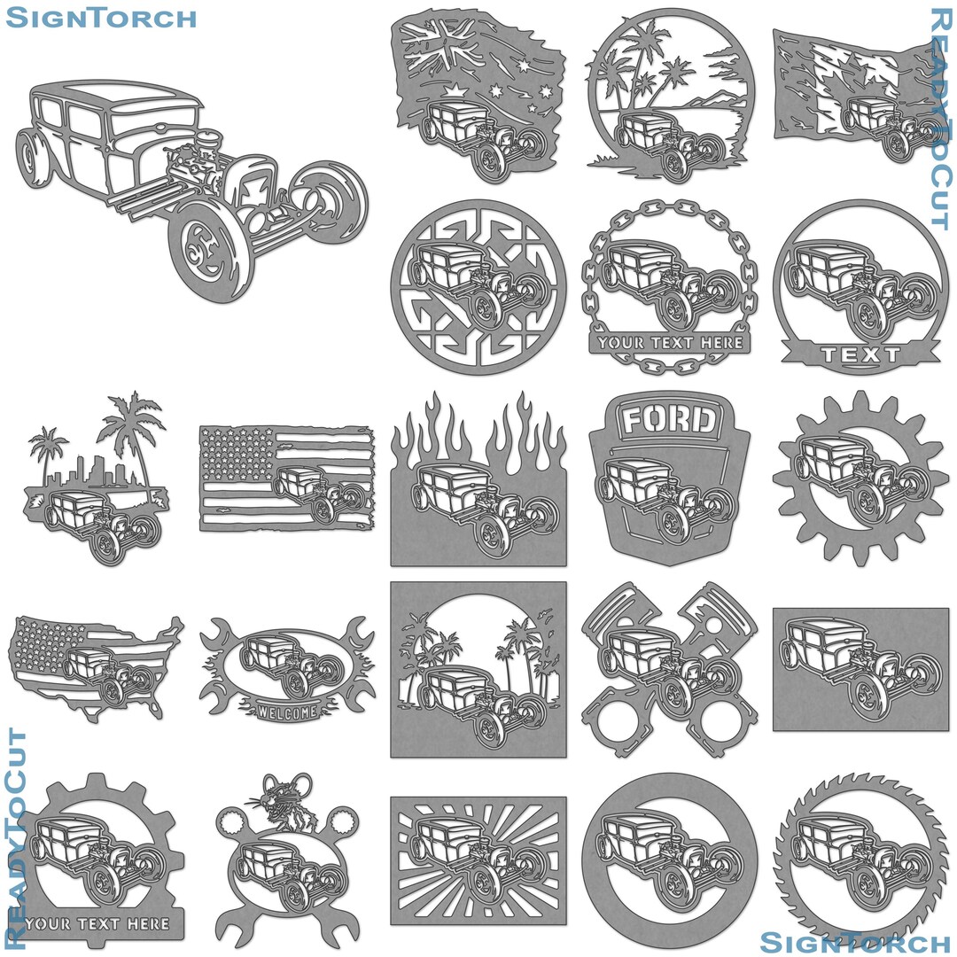 Model A Rat Rod Ratrod Plasma DXF SVG Files 34 Ready to Cut Designs for ...