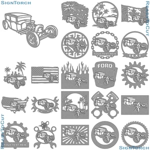 Model A Rat Rod Ratrod Plasma DXF SVG Files 34 Ready to Cut Designs for ...