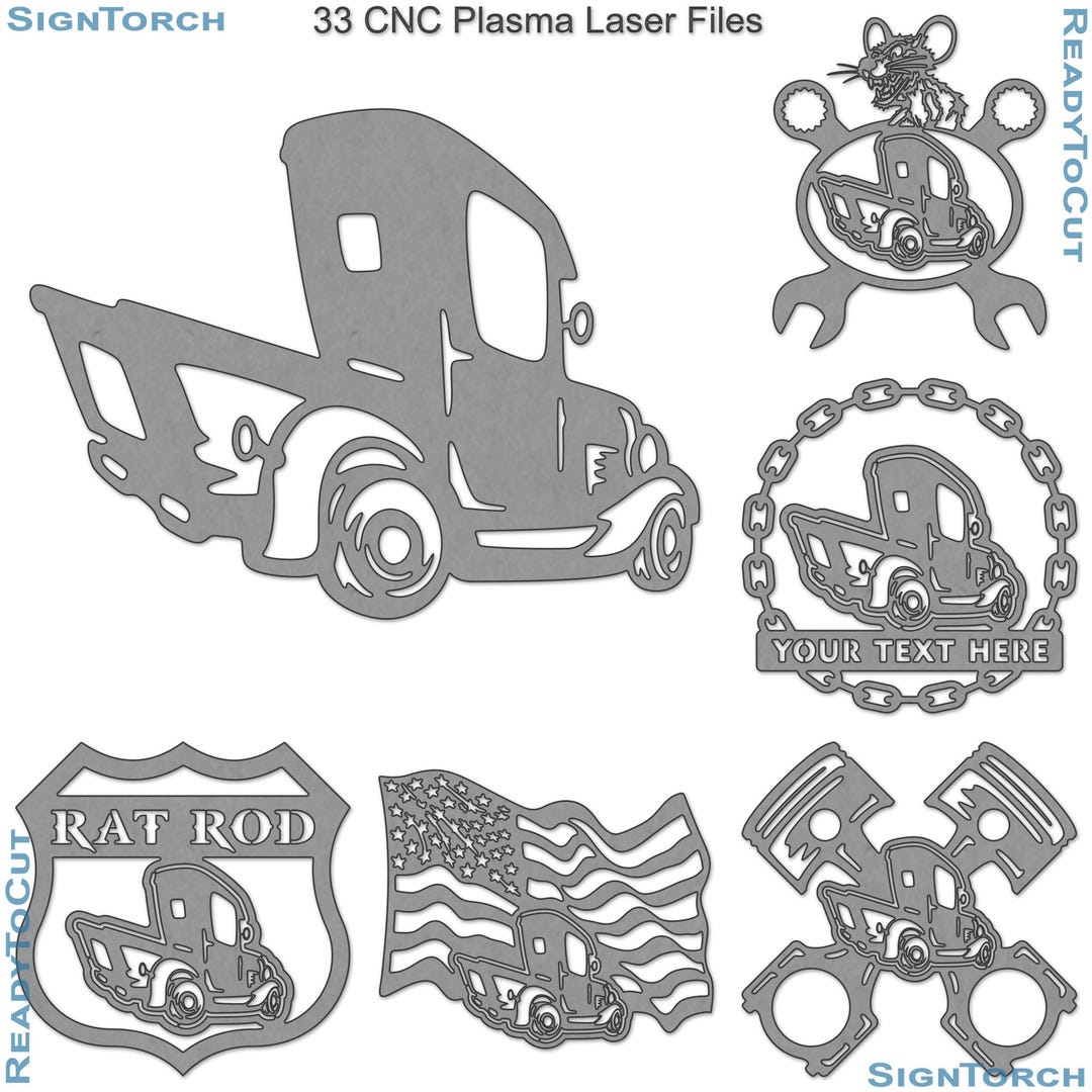 Rat Truck Ratrod Plasma DXF SVG Files 33 Ready to Cut Designs for Cnc ...