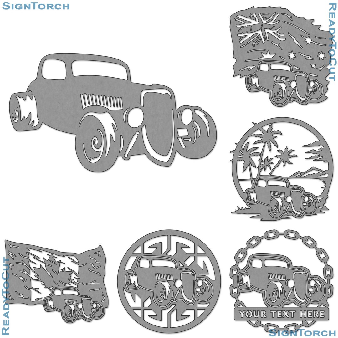 Cop Duster Ratrod Plasma DXF SVG Files 32 Ready to Cut Designs for Cnc ...