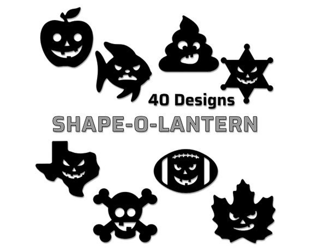 SHAPE-O-LANTERN Halloween Jack-o-lantern Shapes Vector Dxf Svg Cnc Art ...