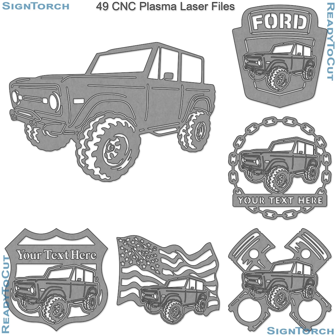 Ford Bronco Truck Plasma DXF SVG Files 49 Ready to Cut Designs for Cnc ...