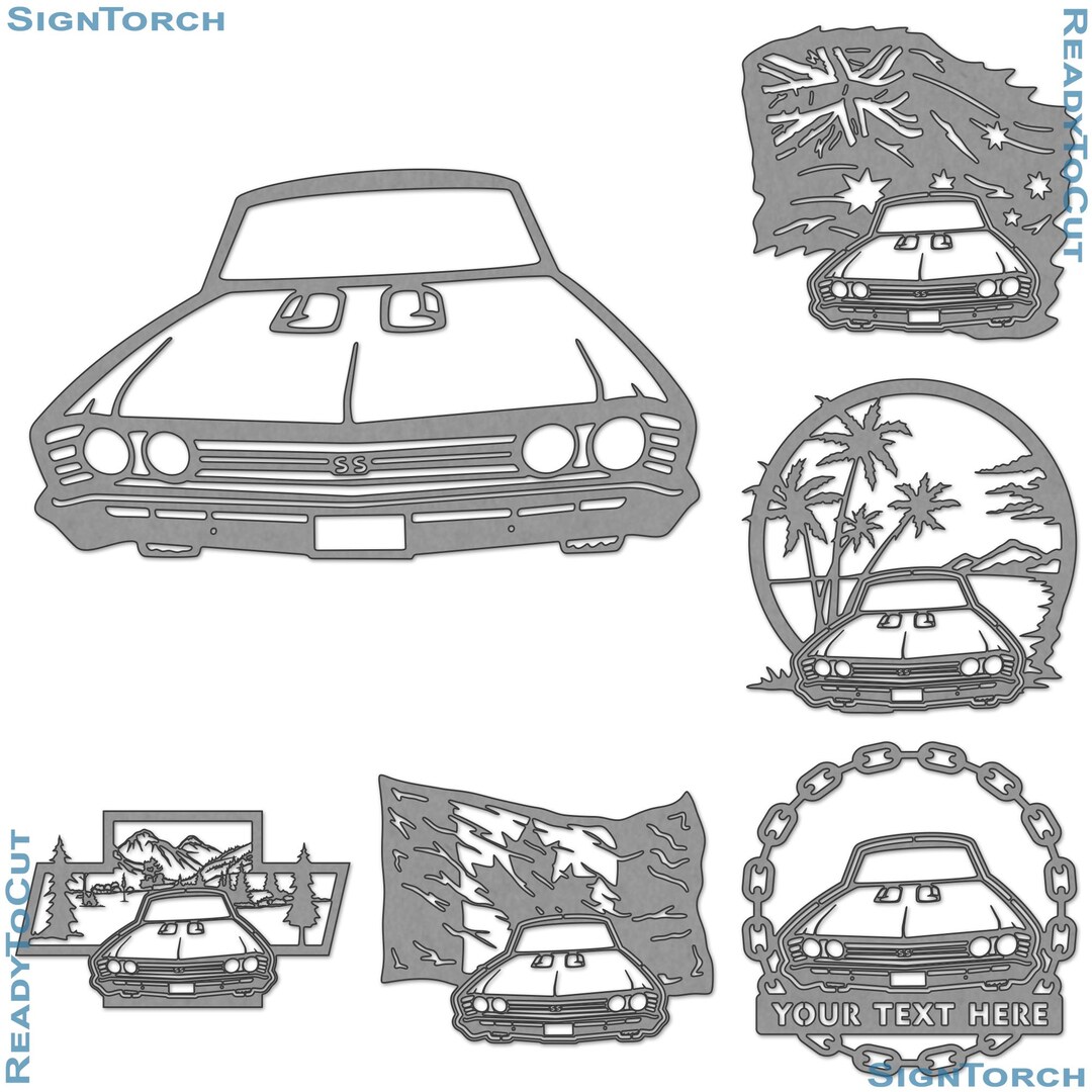 Chevelle Ss Front 1967 Car Plasma DXF SVG Files 31 Ready to Cut Designs ...