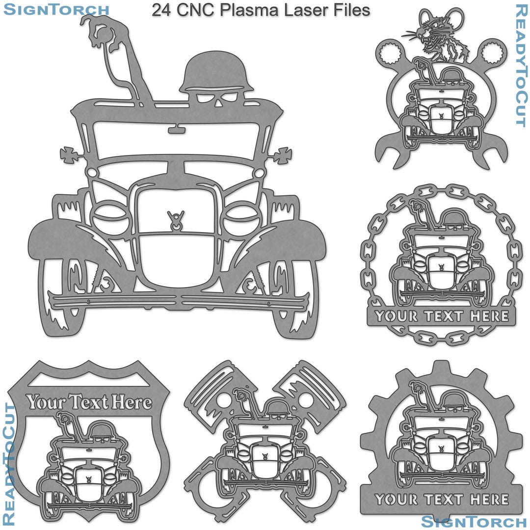 Ford Coupe 32 Ratrod Plasma DXF SVG Files 24 Ready to Cut Designs for ...