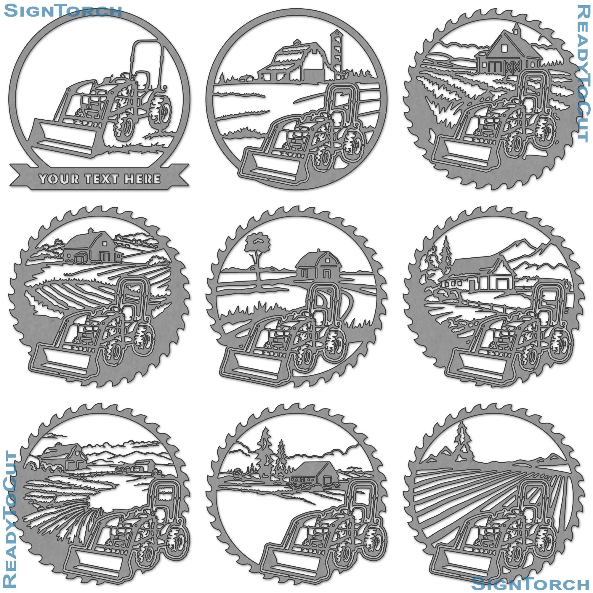 Tractor09 Tractor Plasma DXF SVG Files 22 Ready to Cut Designs for Cnc ...