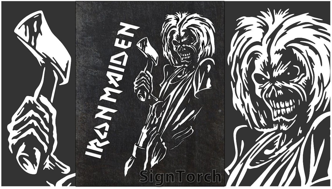 Iron Maiden Vector DXF SVG CNC Plasma Laser Router Cricut | Etsy