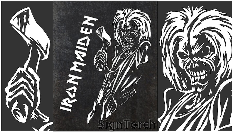 Iron Maiden Vector Dxf Svg Cnc Plasma Laser Router Cricut Etsy