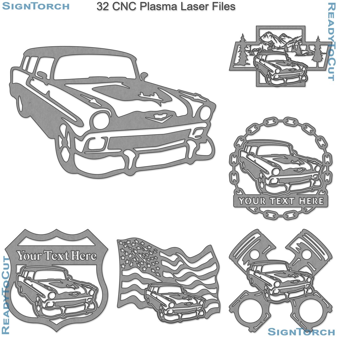 56 Chevy Nomad Car Plasma DXF SVG Files 32 Ready to Cut Designs for Cnc ...
