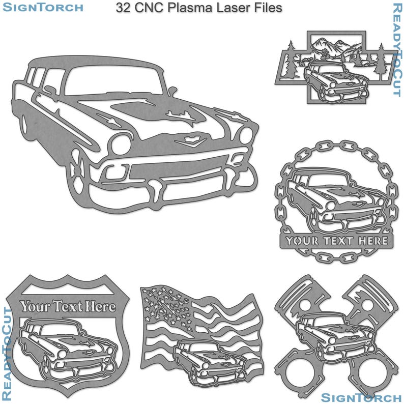56 Chevy Nomad Car Plasma DXF SVG Files 32 Ready to Cut Designs for Cnc ...