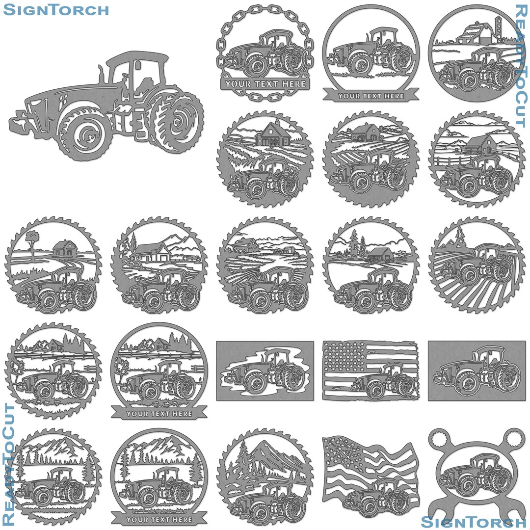 John Deere 8245r Tractor Plasma DXF SVG Files 22 Ready to Cut Designs ...