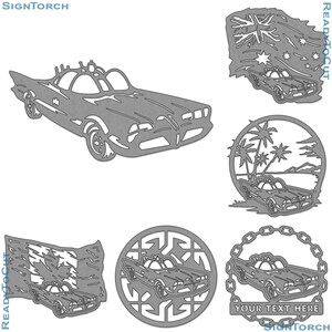 The Batmobile Ratrod Plasma DXF SVG Files 32 Ready to Cut Designs for ...