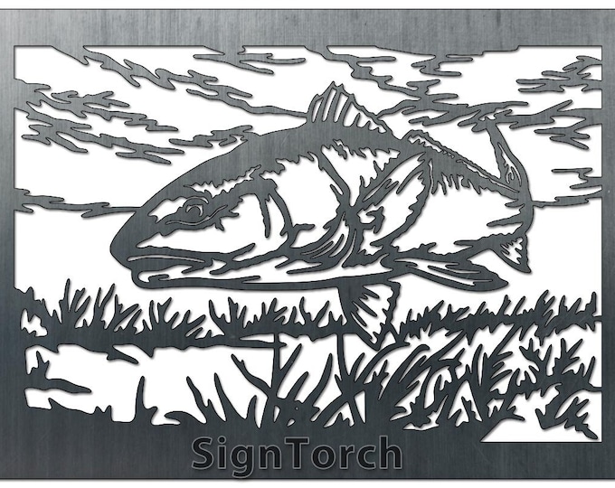Redfish Scene Vector DXF SVG CNC Plasma Laser Router Cricut - Etsy