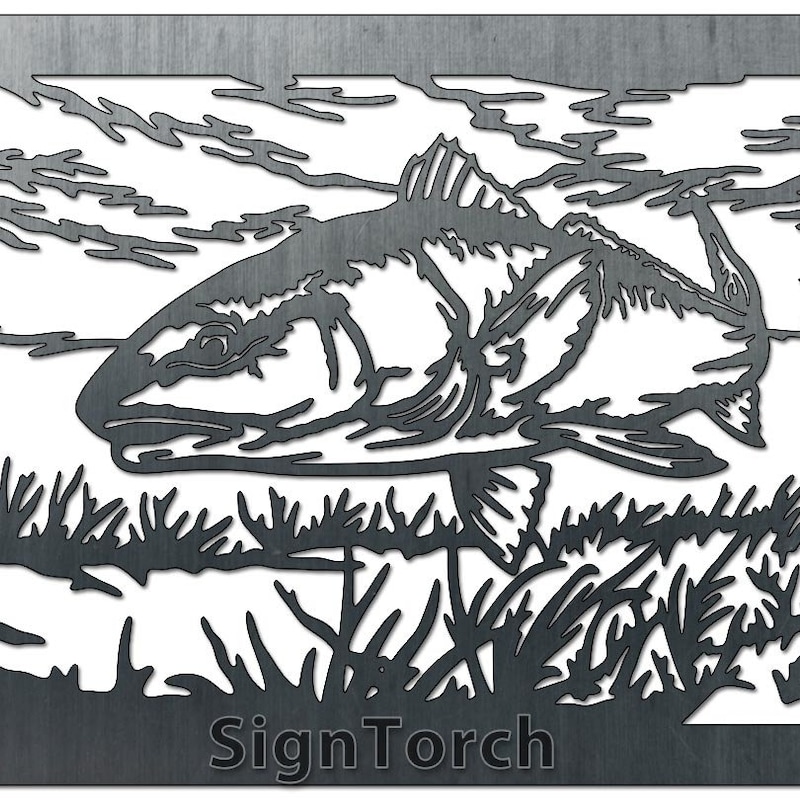 Dxf Files Redfish - Etsy