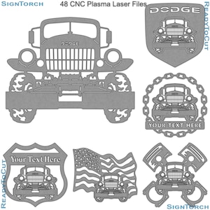 Dodge Power Wagon Truck Plasma DXF SVG Files 48 Ready to Cut Designs ...