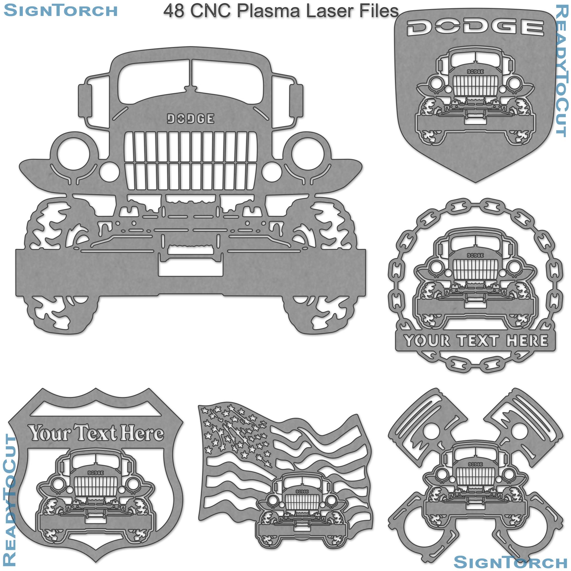 Dodge Power Wagon Truck Plasma DXF SVG Files 48 Ready to Cut Designs ...