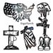 Battle Cross DXF SVG Cnc Plasma Router Laser Cricut USA Flag Eagle for ...