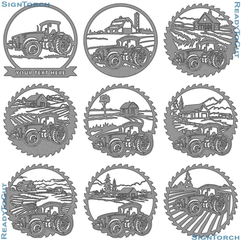 John Deere 8245r Tractor Plasma DXF SVG Files 22 Ready to Cut Designs ...