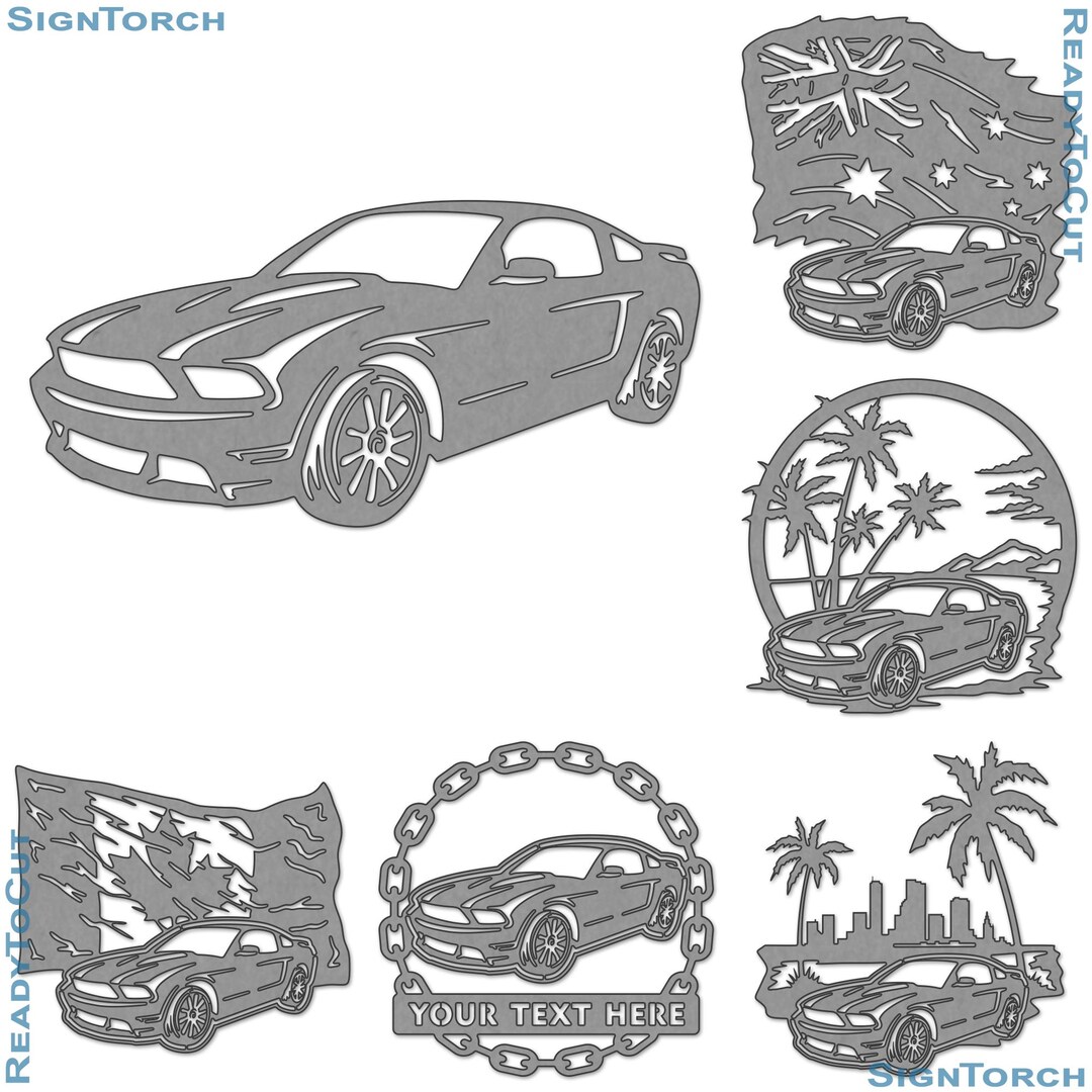 2011 Ford Mustang Gt Car Plasma DXF SVG Files 32 Ready to Cut Designs ...