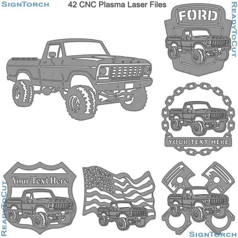 78 Ford Lifted Truck Plasma DXF SVG Files 42 Ready to Cut Designs for ...