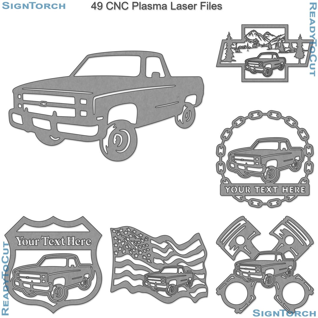 Chevy Square Body Truck Plasma DXF SVG Files 49 Ready to Cut Designs ...