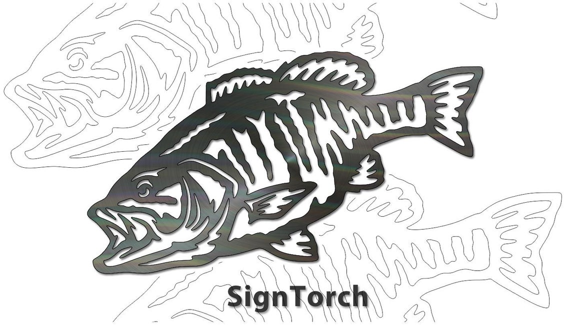 Small Mouth Bass Vector DXF SVG CNC Plasma Laser Router Cricut ...