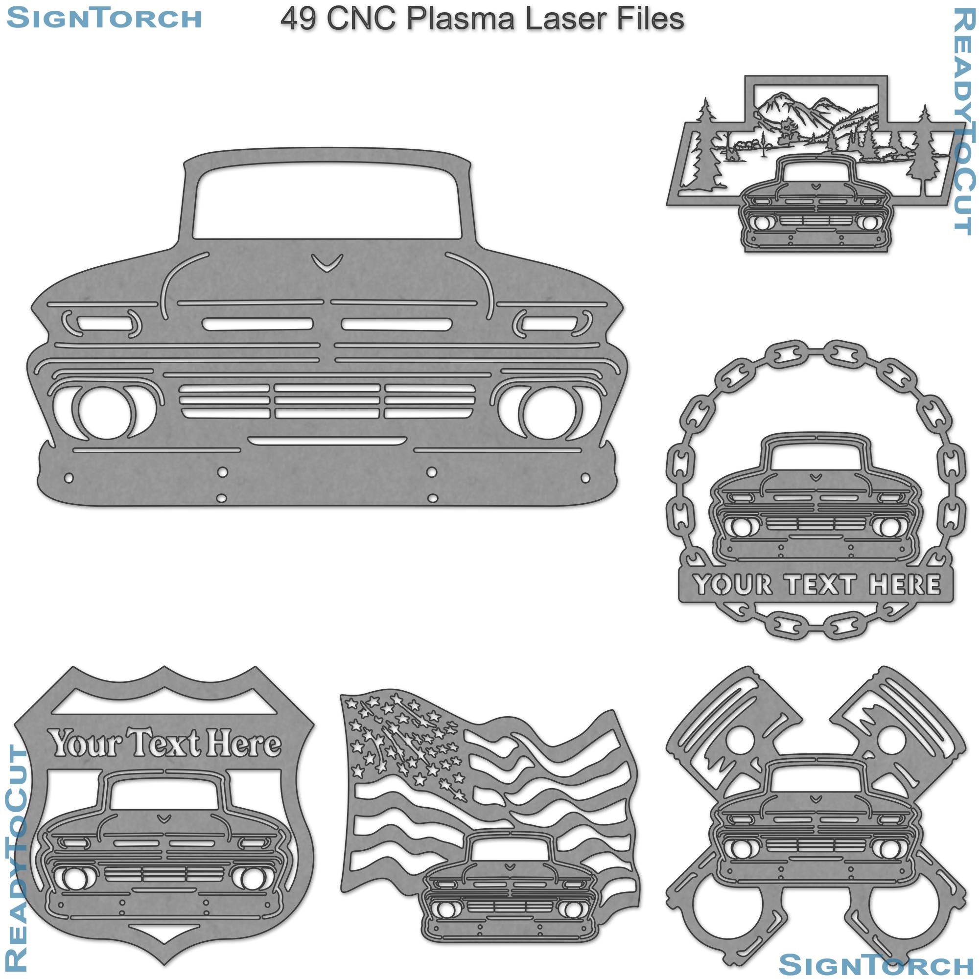 62 Chevy C10 Truck Plasma DXF SVG Files 49 Ready to Cut Designs for Cnc ...