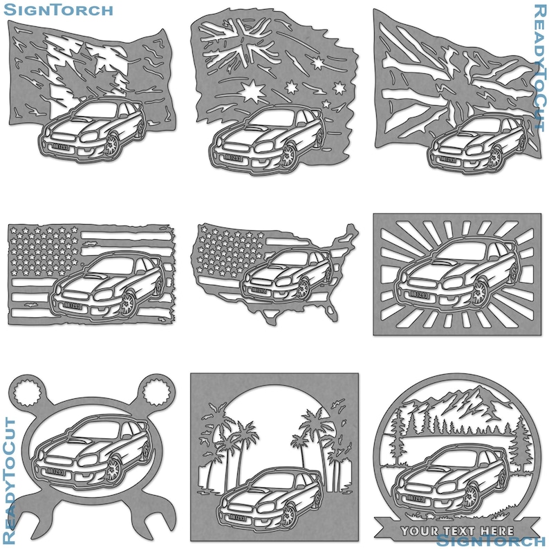 Subaru Wrx Car Plasma DXF SVG Files 31 Ready to Cut Designs for Cnc ...