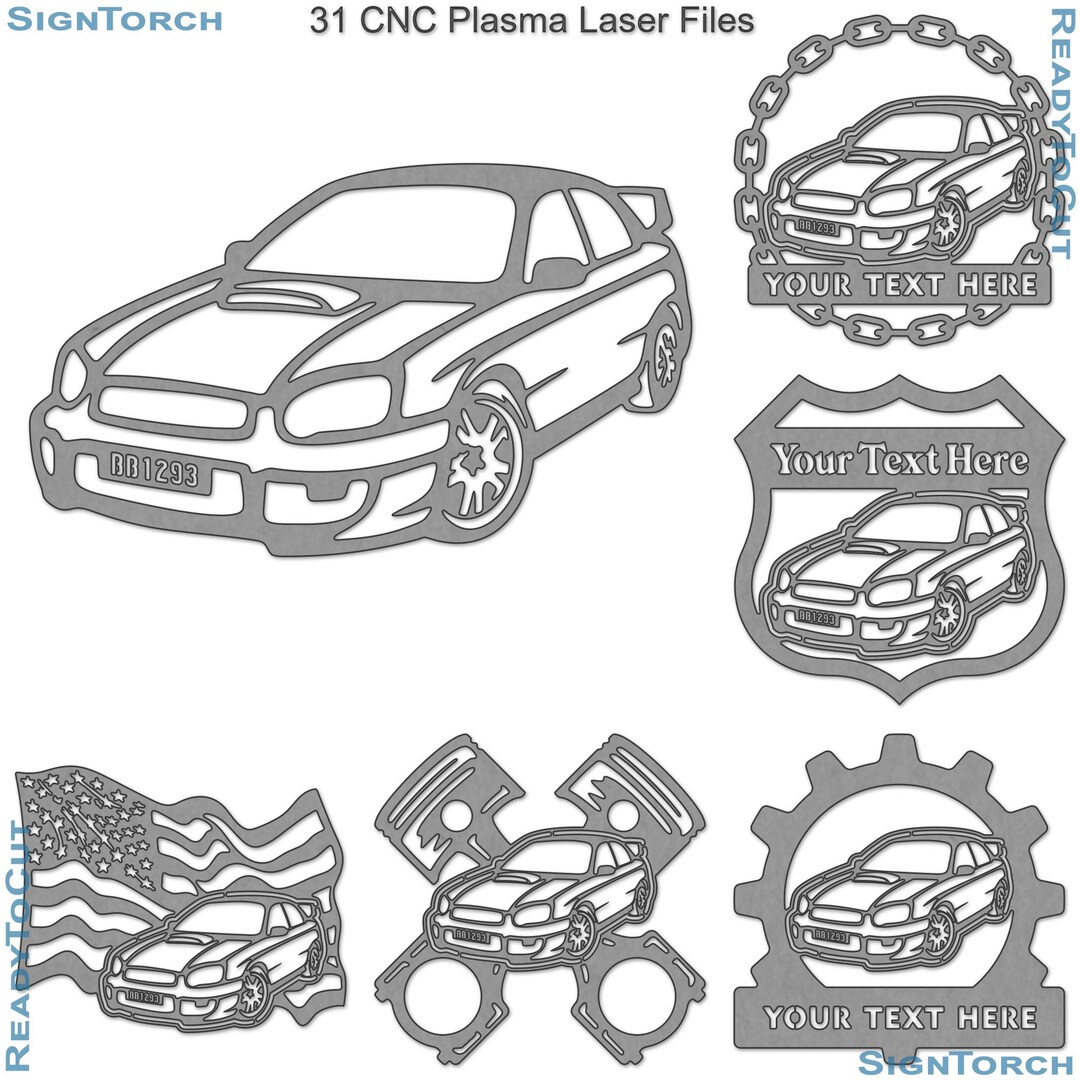 Subaru Wrx Car Plasma DXF SVG Files 31 Ready to Cut Designs for Cnc ...