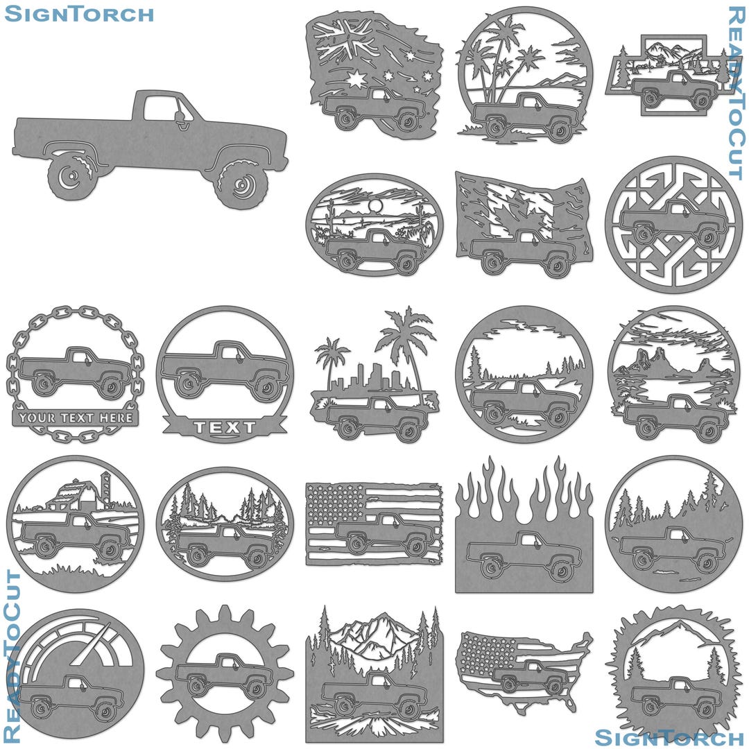 Chevy Truck Side Plasma DXF SVG Files 49 Ready to Cut Designs for Cnc ...