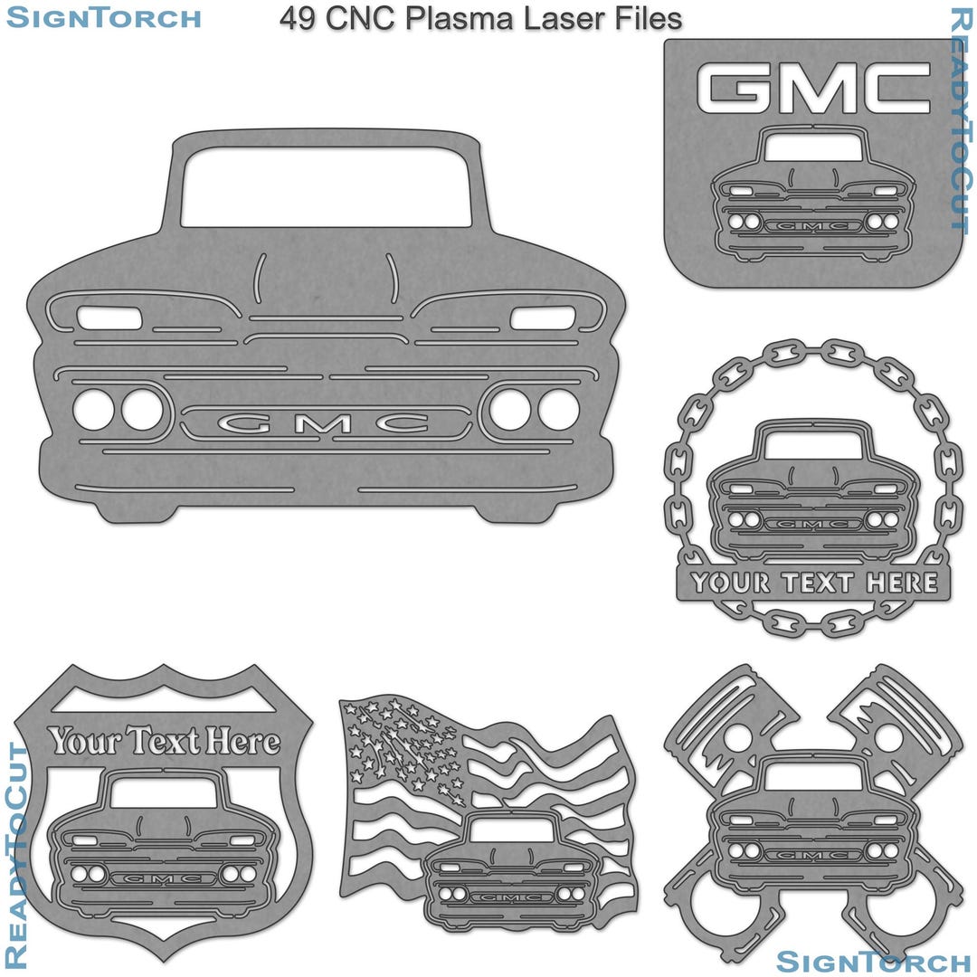 Gmc Truck 1960 Plasma DXF SVG Files 49 Ready to Cut Designs for Cnc ...