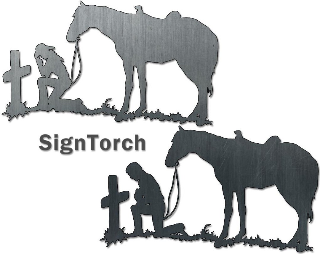 Cowboy Horse Prayer Cowgirl Horse Prayer DXF SVG Vector CNC Plasma ...