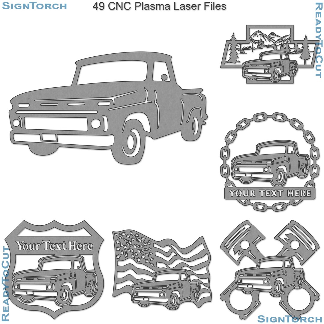 C10 Truck 1963 Plasma DXF SVG Files 49 Ready to Cut Designs for Cnc ...