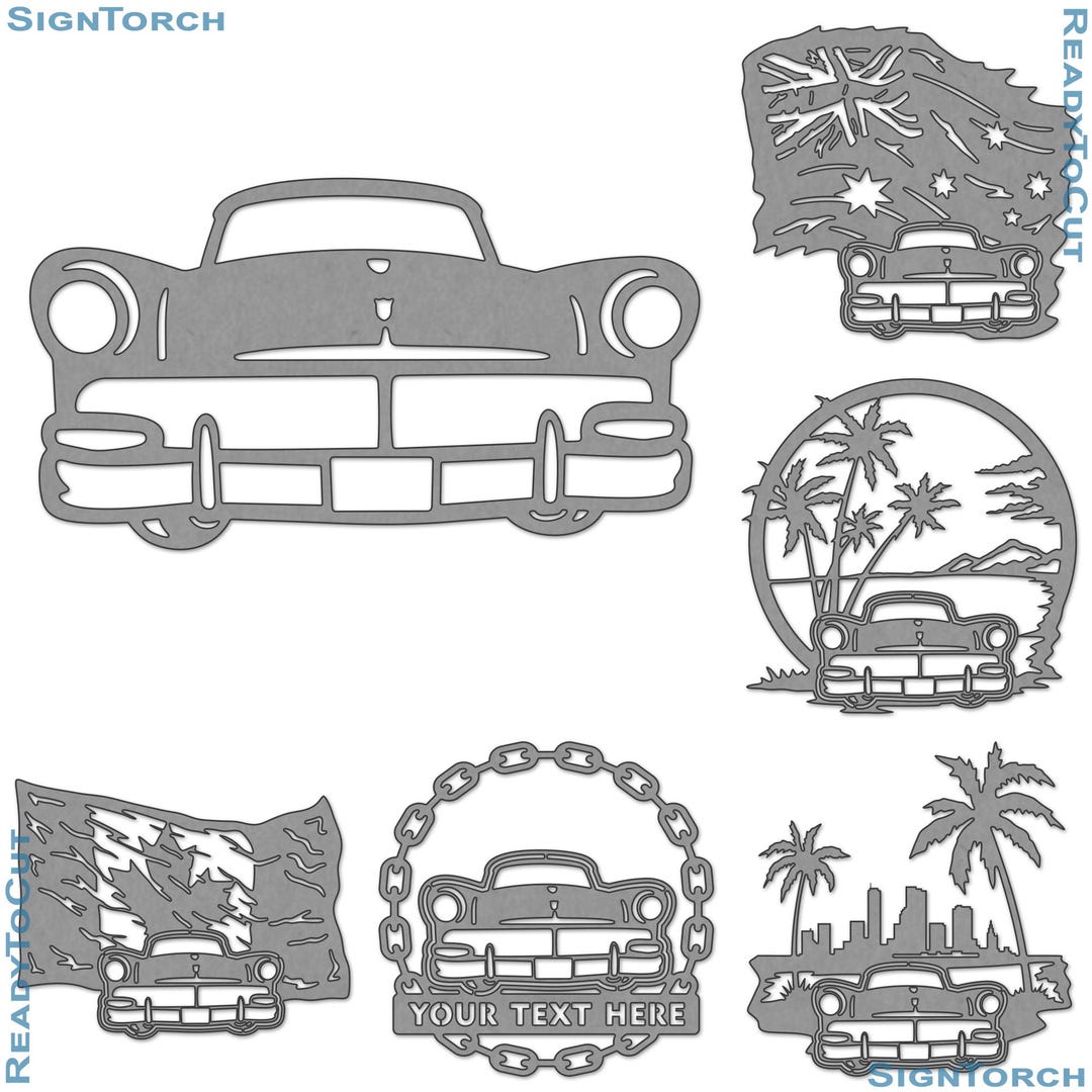Ford Fairlane 1956 Car Plasma DXF SVG Files 32 Ready to Cut Designs for ...