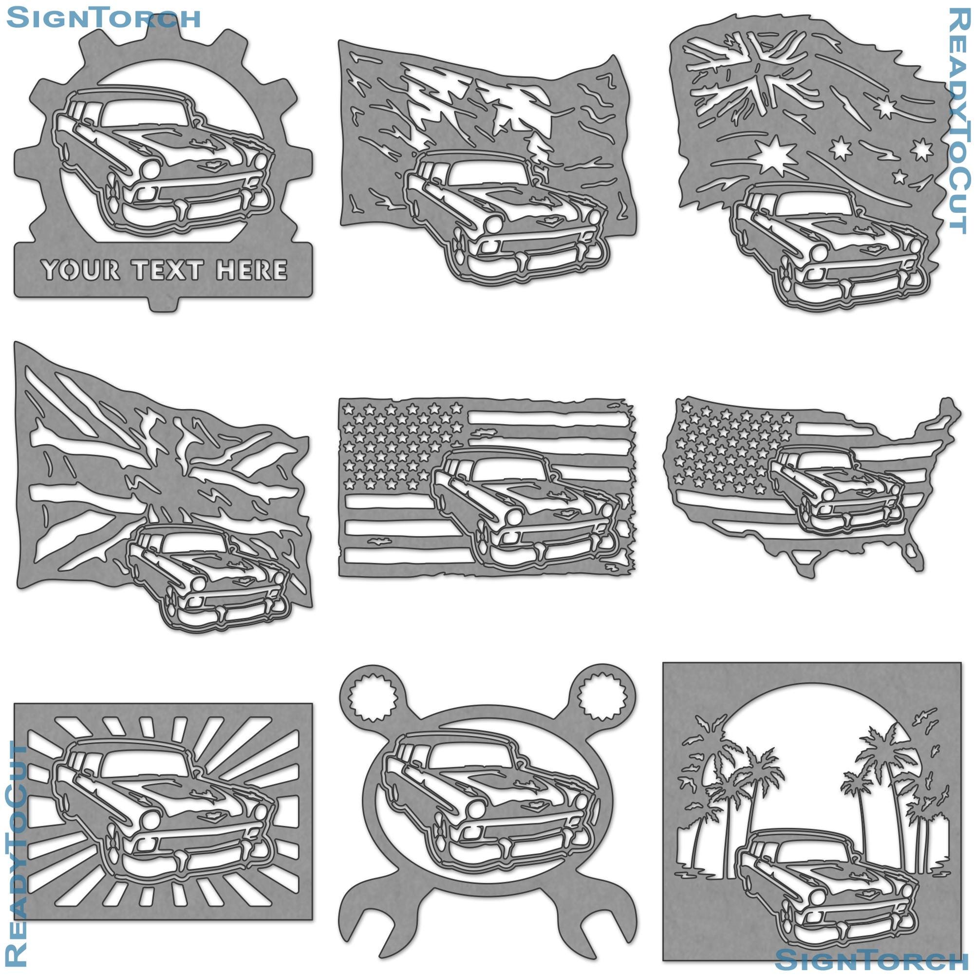 56 Chevy Nomad Car Plasma DXF SVG Files 32 Ready to Cut Designs for Cnc ...
