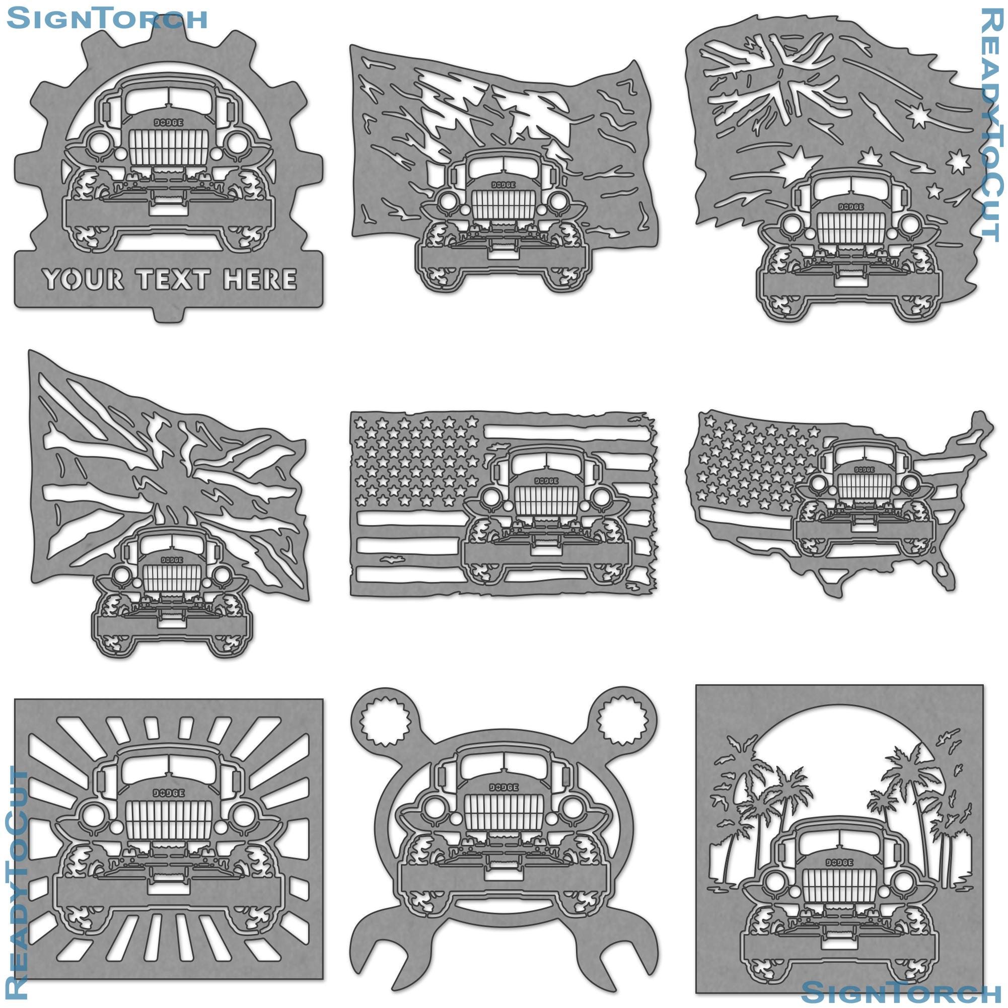 Dodge Power Wagon Truck Plasma DXF SVG Files 48 Ready to Cut Designs ...